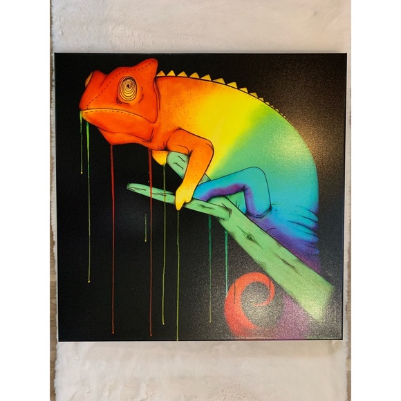 Art | Copy Neon Dripping Lizard Artwork Done By Me | Poshmark